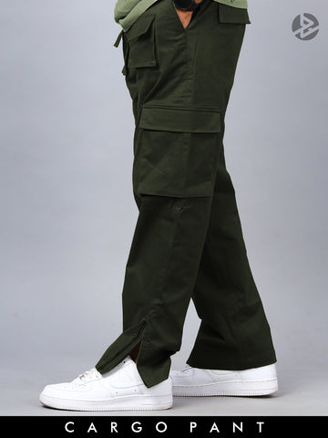 Drip Zipper Cargo Pants : Olive – Prespies
