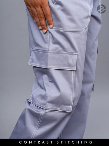 Drip Stitch Cargo Pants : Blue – Prespies